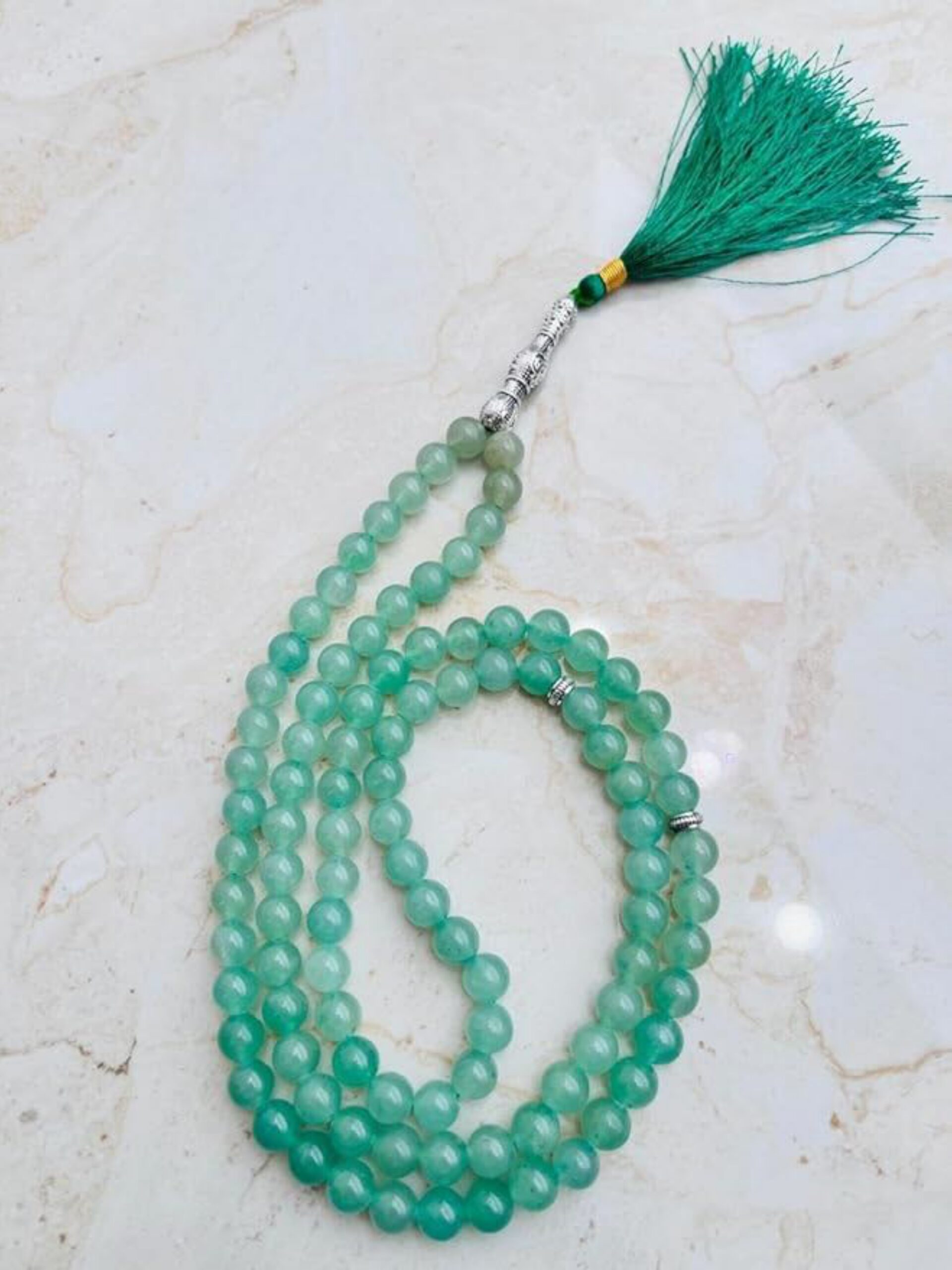 Green Jade Tasbeeh – Islamic Prayer Beads – Hooriya Creation
