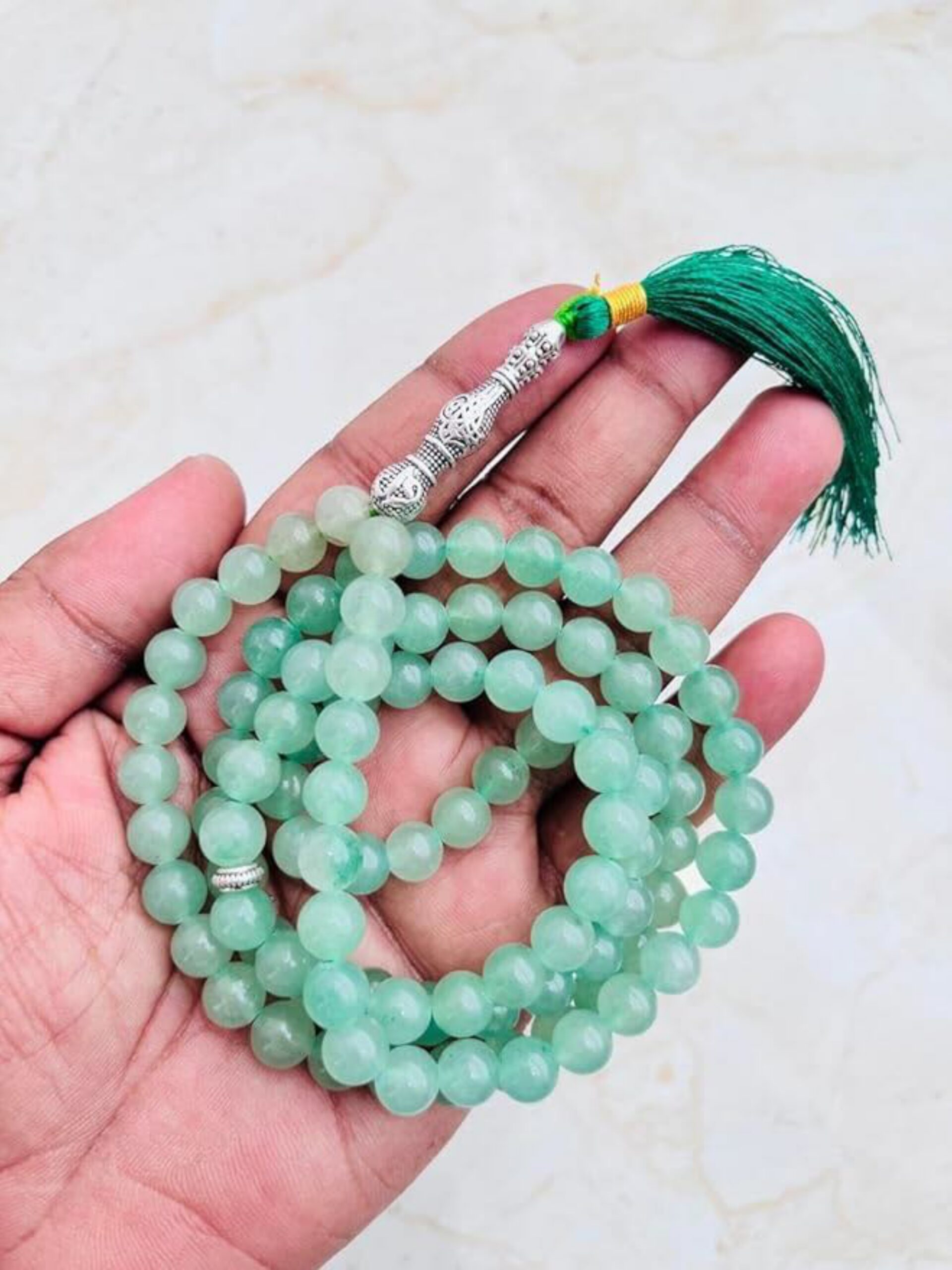 Green Jade Tasbeeh – Islamic Prayer Beads – Hooriya Creation